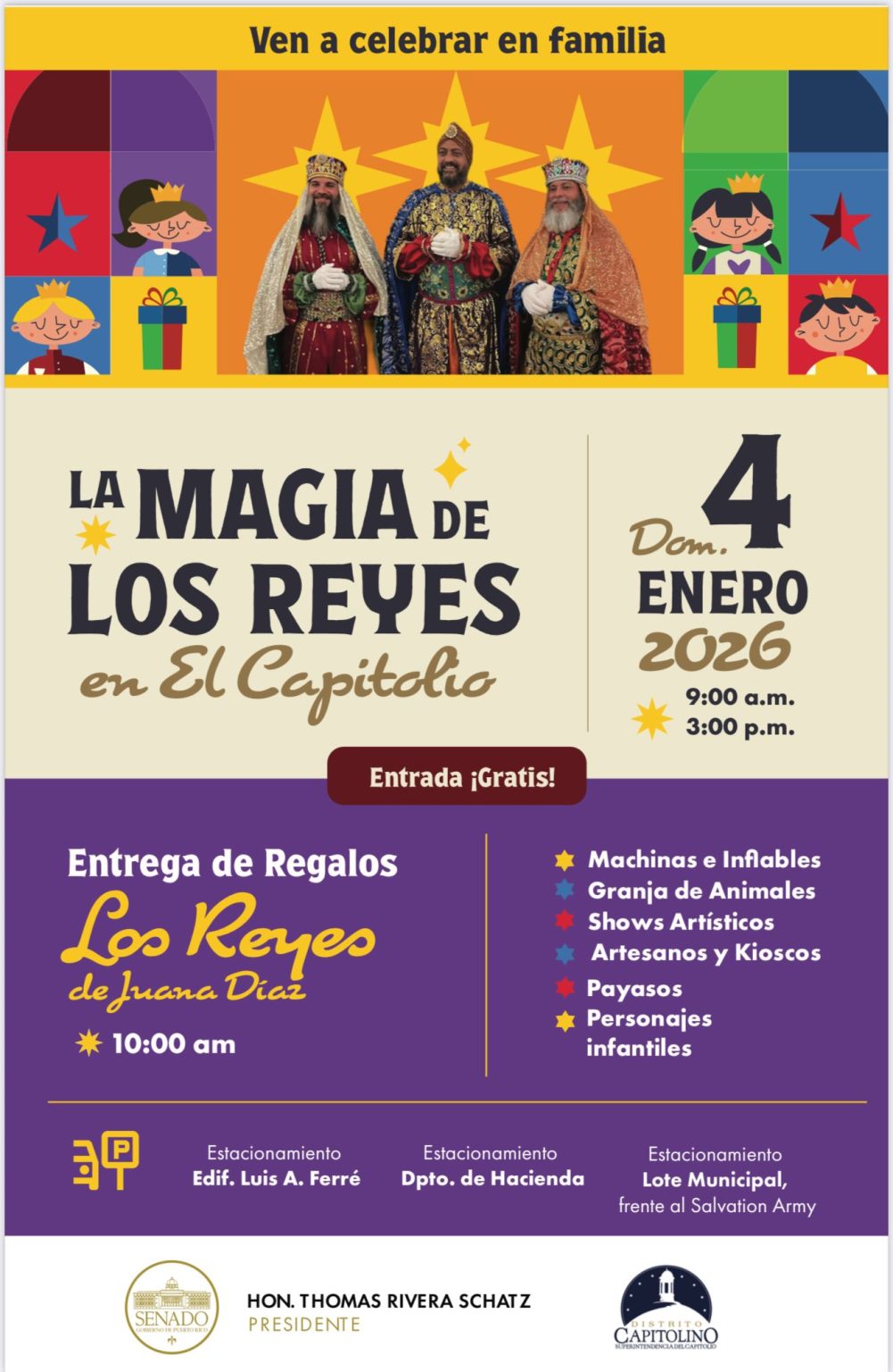 El Senado recibirá a los Reyes Magos de Juana Díaz en tradicional ...
